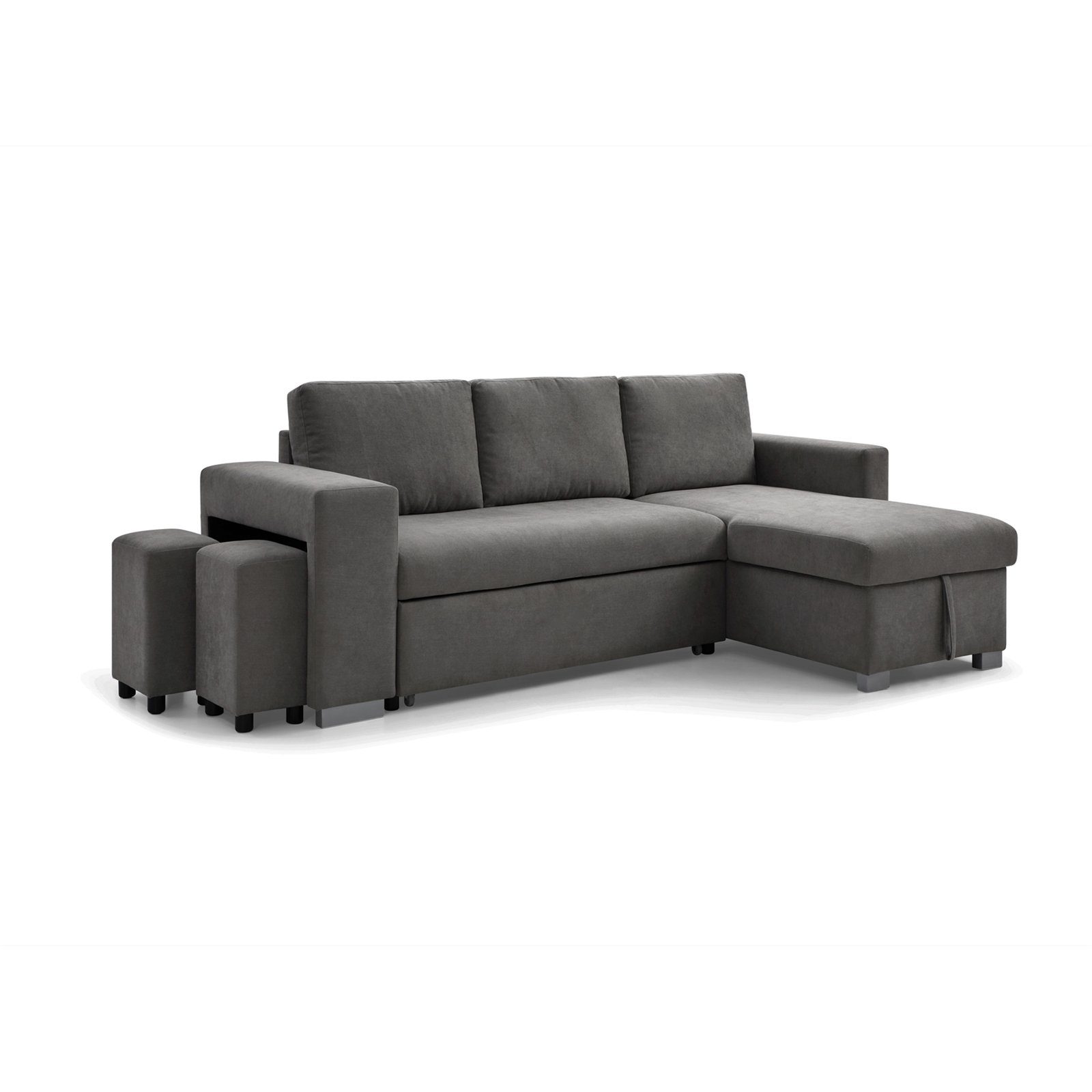 Hti Living Ecksofa Ecksofa Mit 2 Hockern Philippe Rechts Set 3 Teile