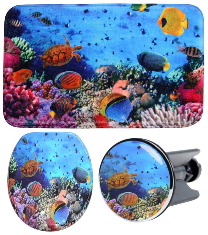 Sanilo Badaccessoire Set Ocean Komplett Set 3 Tlg Bestehend Aus Wc