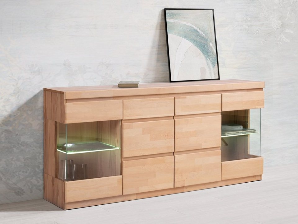 Home Affaire Sideboard Oslo Breite Ca 180 Cm Teilmassiv