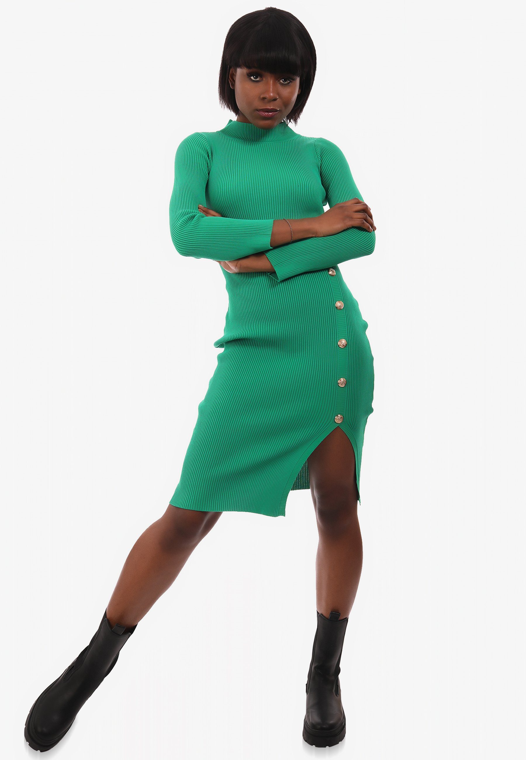 Yc Fashion And Style Strickkleid Strickkleid Mit Seitenschlitz Slim Dress