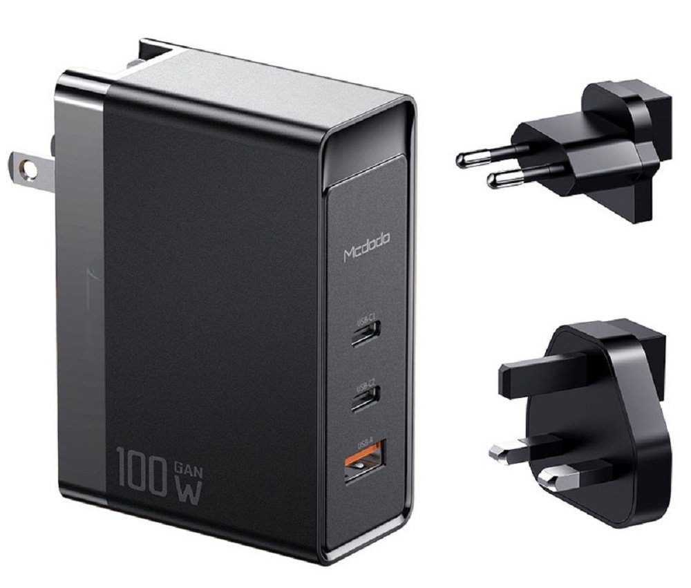 Mcdodo 100w Gan 3 Port Wandladegerät Fast Charger 2x Typ C Usb
