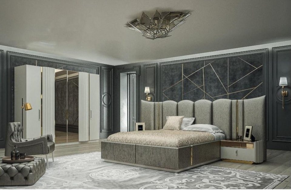 Jvmoebel Schlafzimmer Set Schlafzimmer Set Bett 2x Nachttische