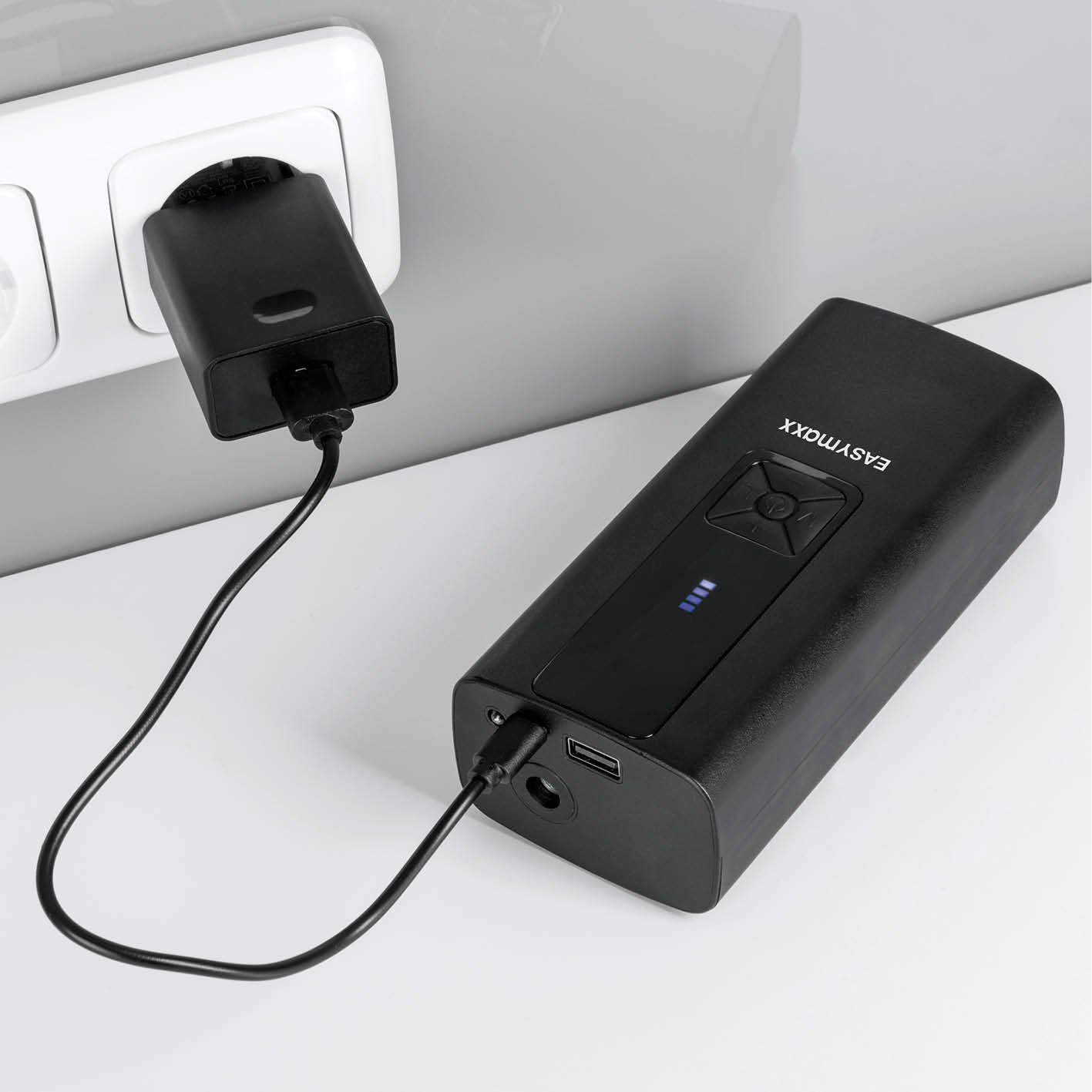 EASYmaxx Akku-Handkompressor mit Digital-Display schwarz, Umfangreiches ...