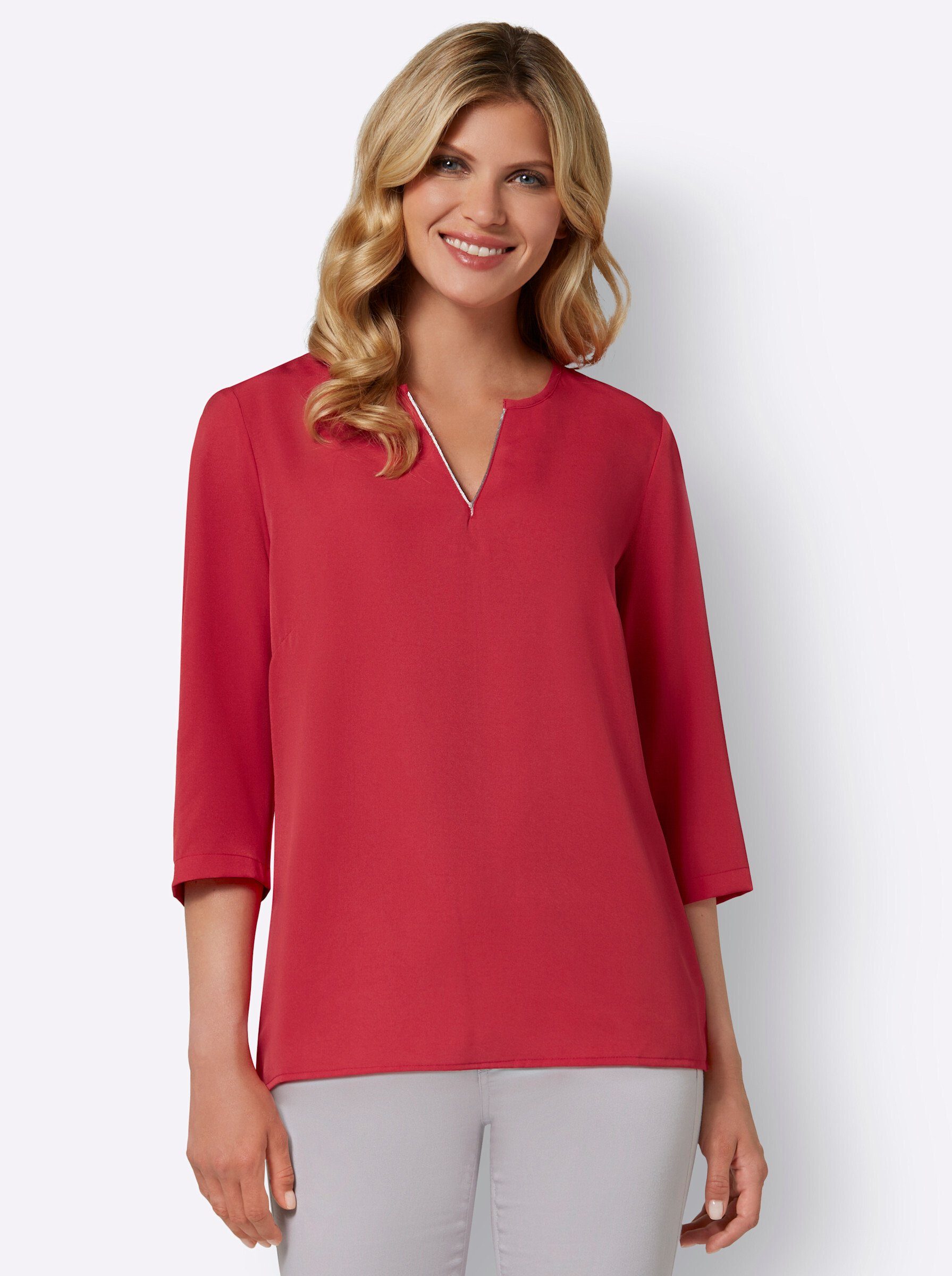 Sieh An Klassische Bluse Bluse Mit Glitzersteinchen