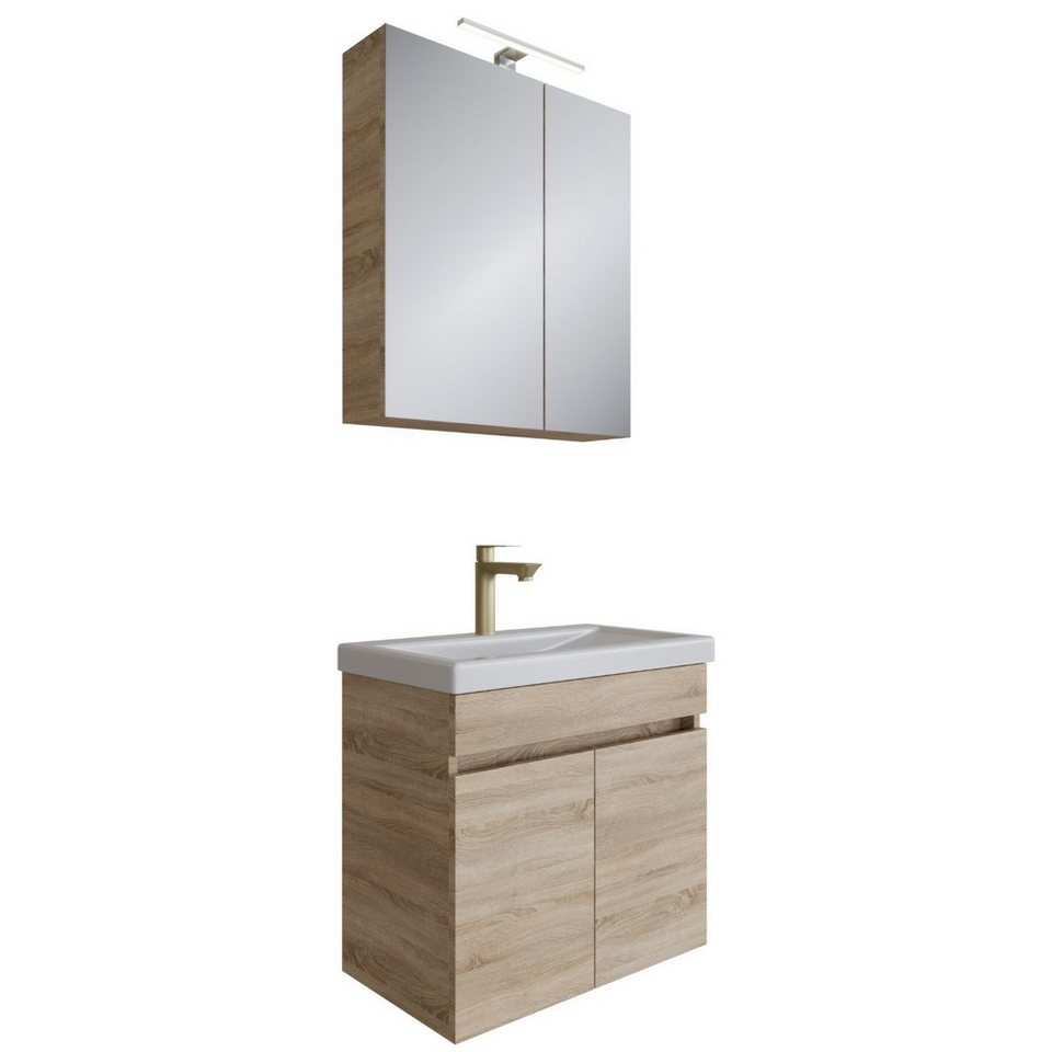 Planetmöbel Badmöbel Set Badmöbel Set Waschtisch Mit Spiegelschrank