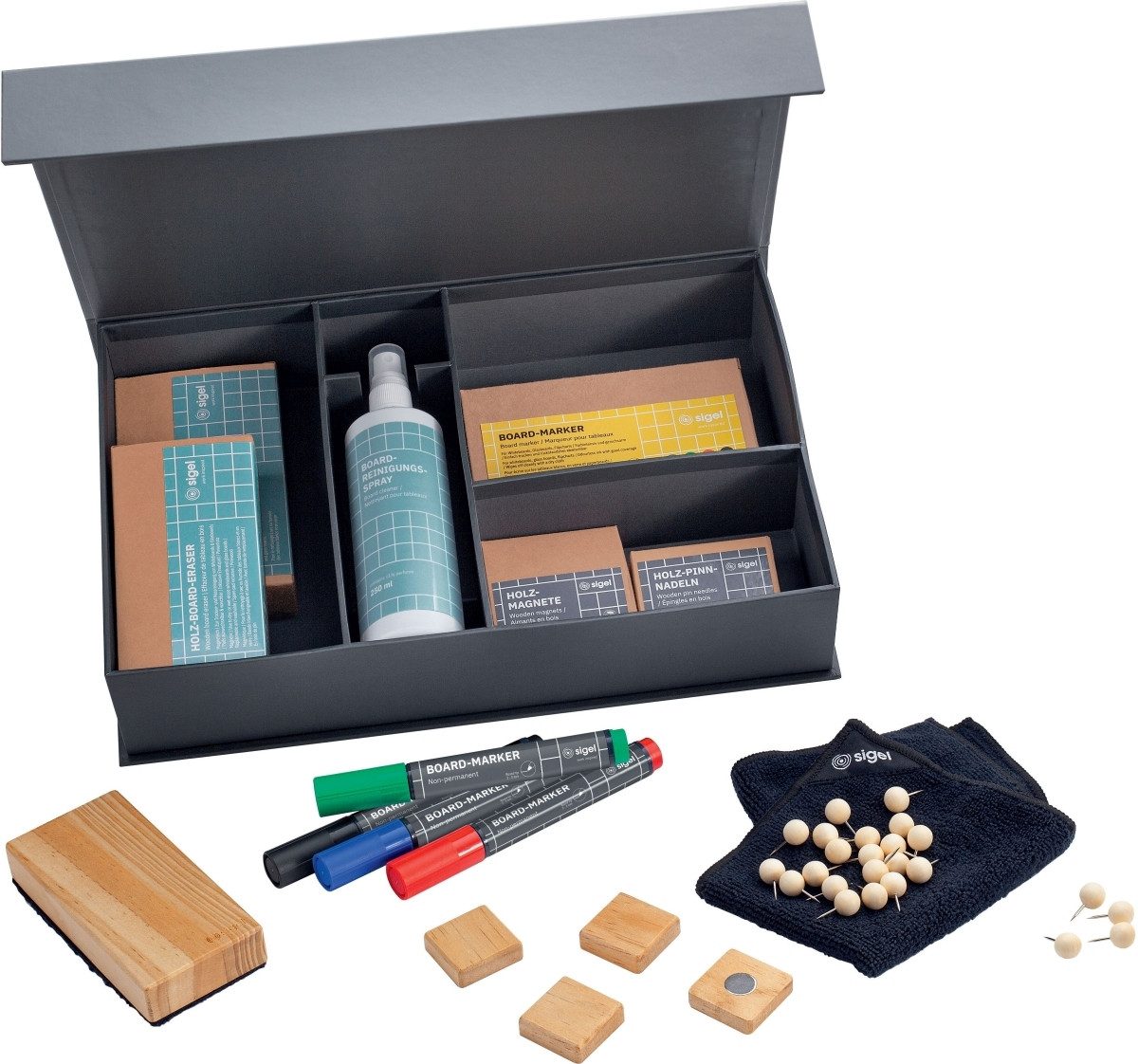 Sigel Moderationskoffer Starter Set für Pin-/Whiteboads/Glas ...