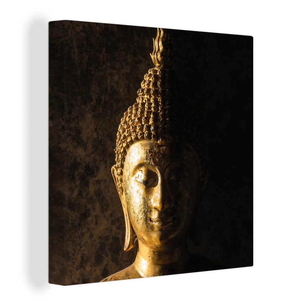 Onemillioncanvasses® Leinwandbild Buddha Buddha Statue Gold