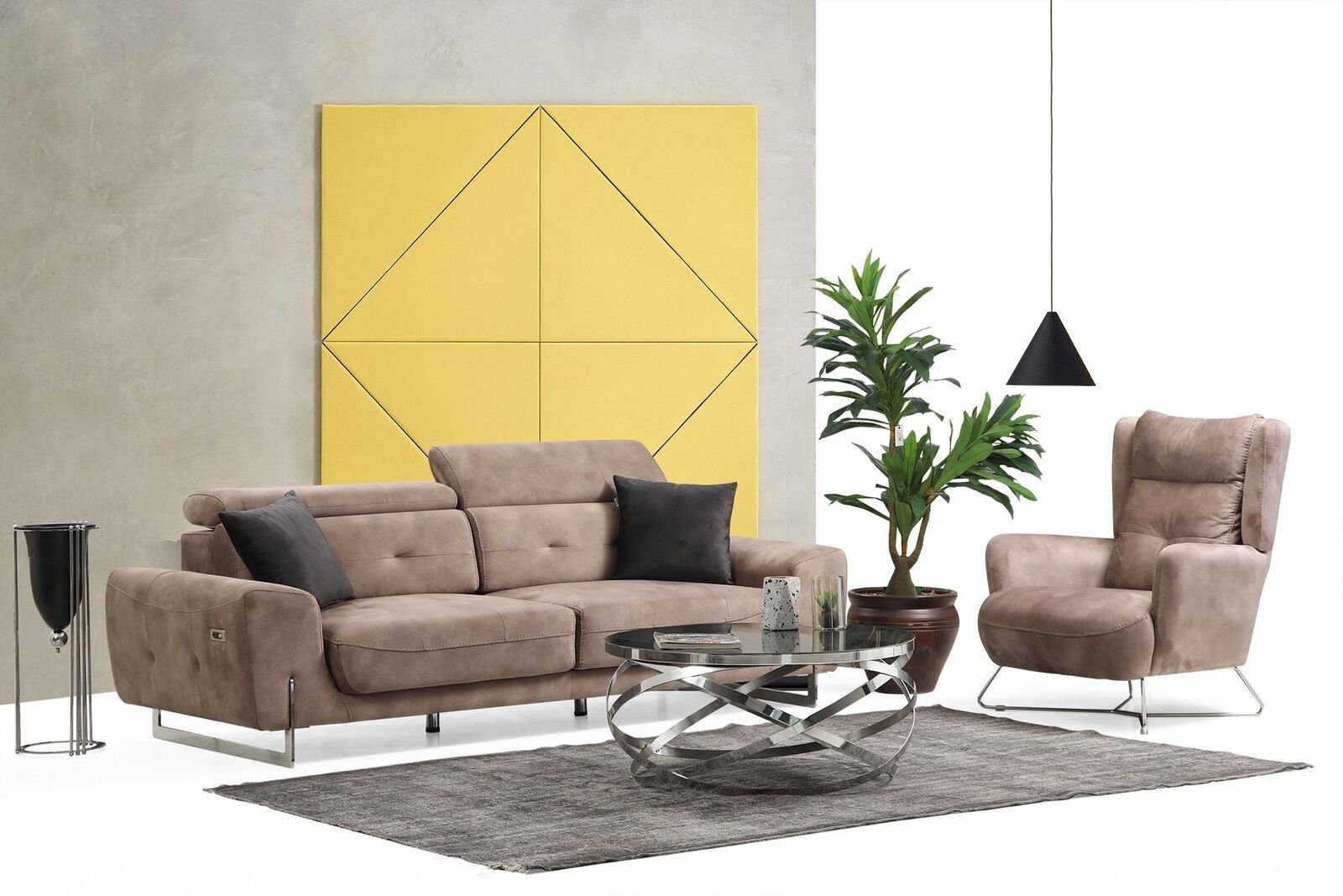 Jvmoebel Wohnzimmer Set Set Wohnzimmer Dreisitzer Sofa Couch Modern