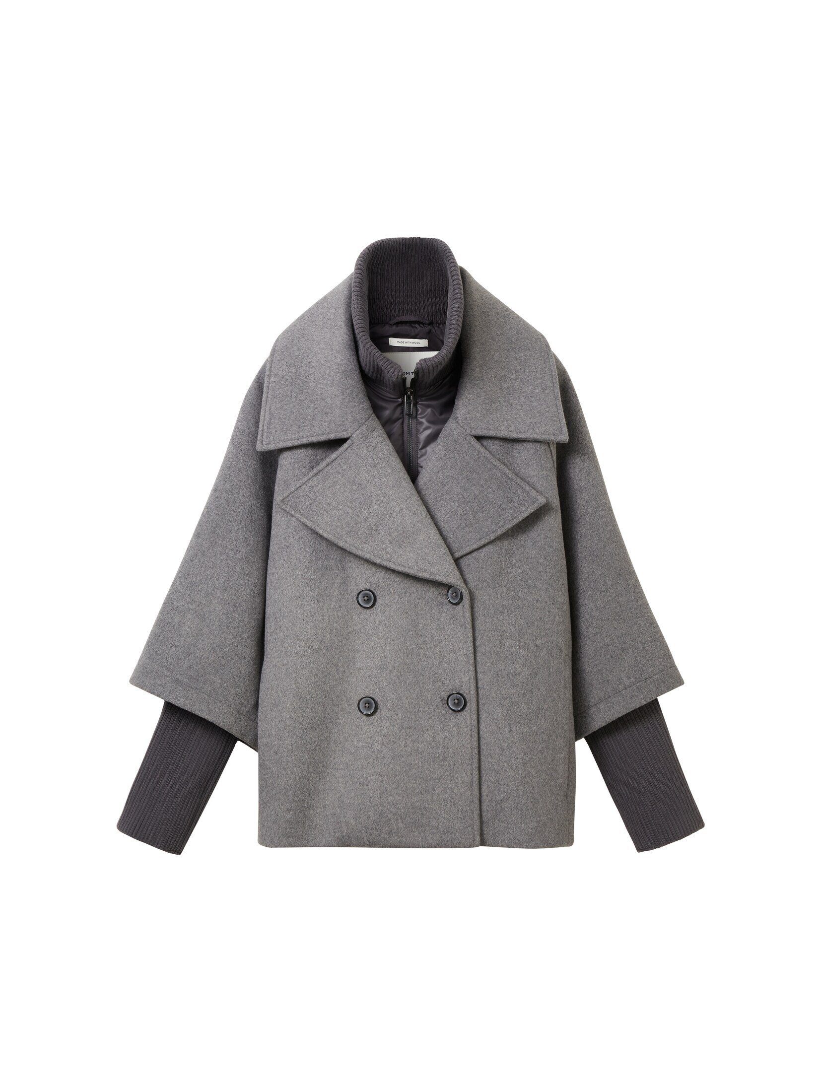 Tom Tailor Poncho Cape Jacke Im Regular Fit Unser Model Ist 179 Cm