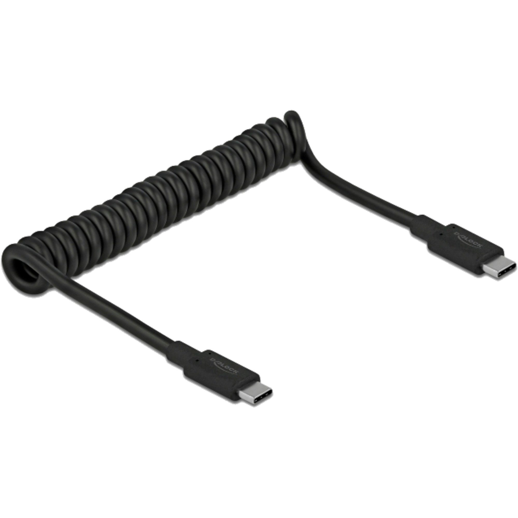 Delock USB 3.2 Gen 2 Spiralkabel, USB-C Stecker > USB-C Stecker ...