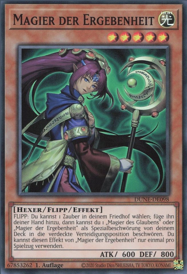 Recollectibles Sammelkarte Yugioh Karte Magier Der Ergebenheit Yu Gi