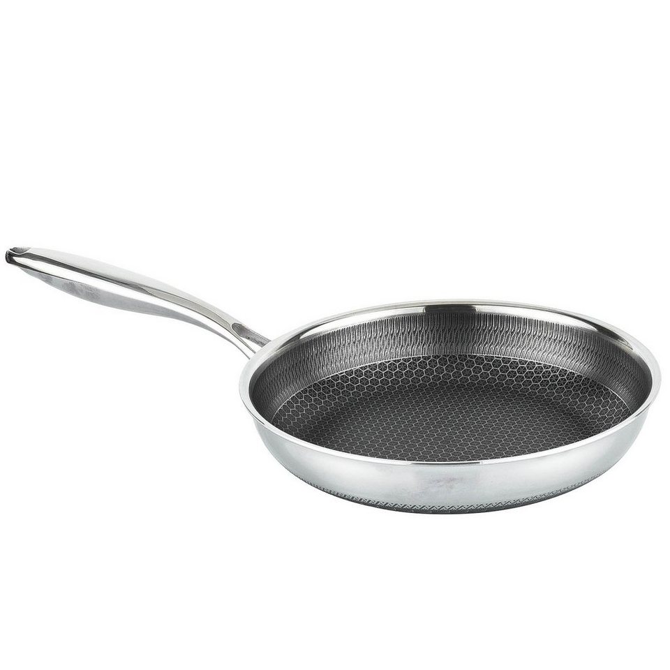 4bigfun Bratpfanne Ø28cm Bratpfanne Edelstahl Induktion Braten Pfanne