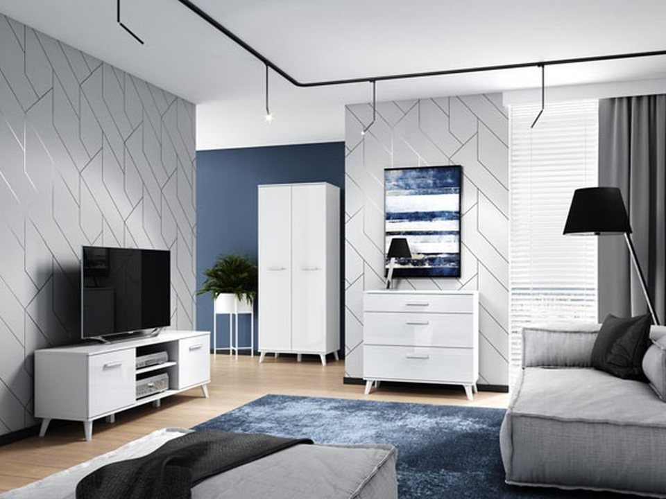 Feldmann Wohnen Wohnzimmer Set Secco Set 1 Kleiderschrank 1
