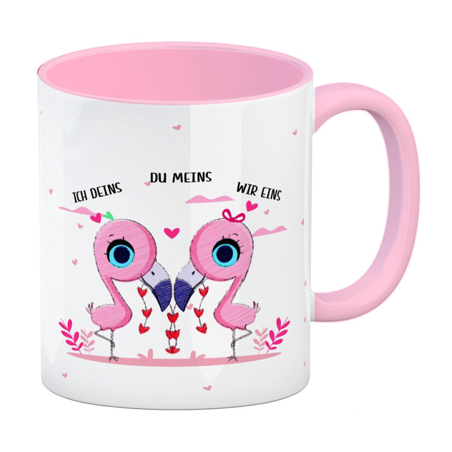 Speecheese Tasse Flamingo Pärchen Kaffeebecher In Rosa Mit Spruch