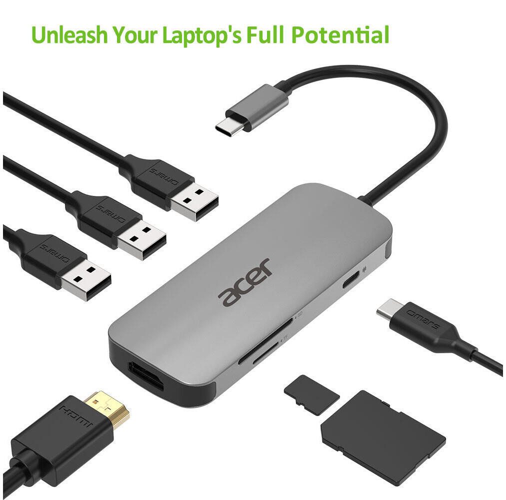 Acer Laptop-Dockingstation Acer 7in 1 Mini Dock, Plug & Play: Keine ...