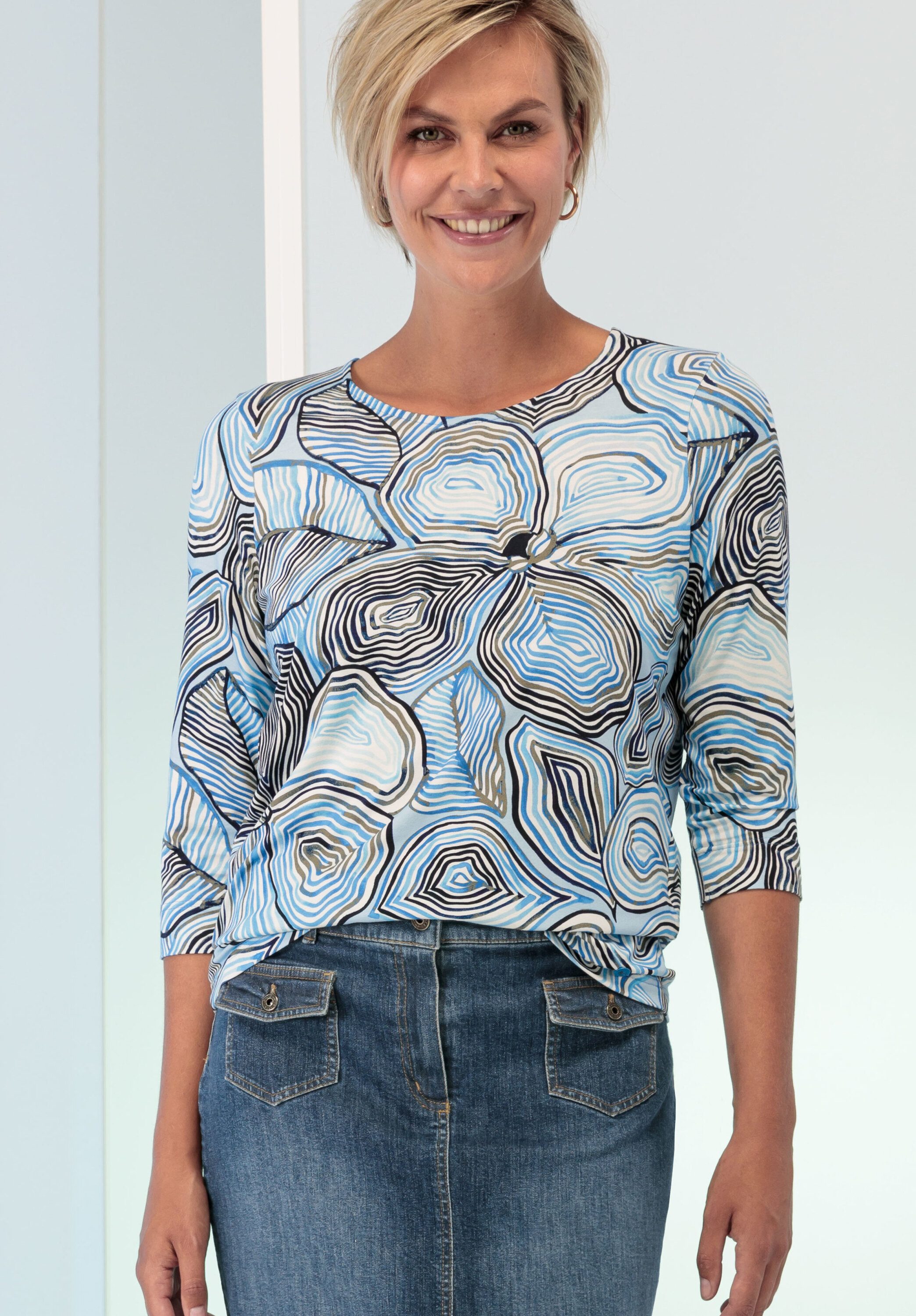 bianca Print-Shirt DINI mit modischem Allover-Muster in Trendfarben ...