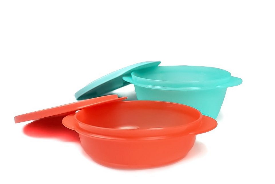 Tupperware Mikrowellenbehälter Crystalwave400ml Hellrot800ml