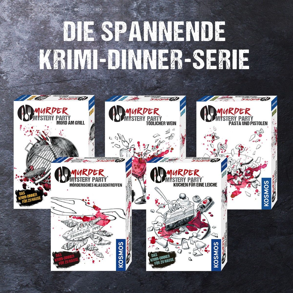 KOSMOS Verlag Spiel Krimi Dinner Murder Mystery Party Pasta und ...