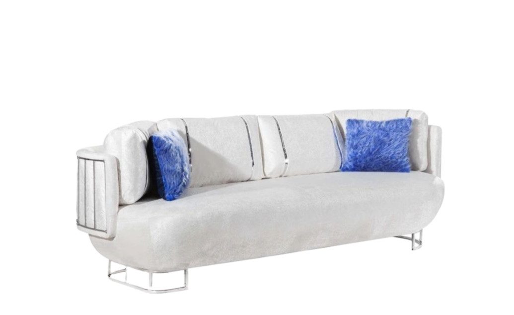 Xlmoebel 3 Sitzer 3 Sitzer Designer Couch Fürs Wohnzimmer Weiß Mit