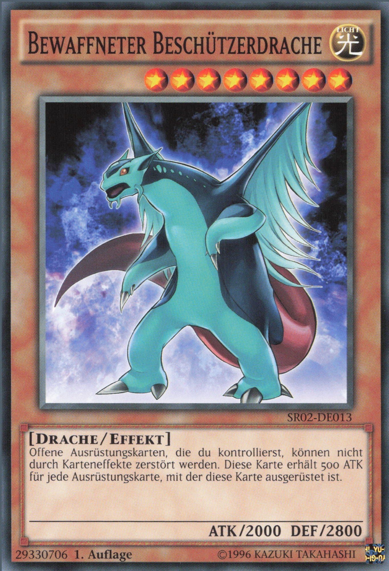 Recollectibles Sammelkarte Yugioh Bewaffneter Beschützerdrache Yu Gi