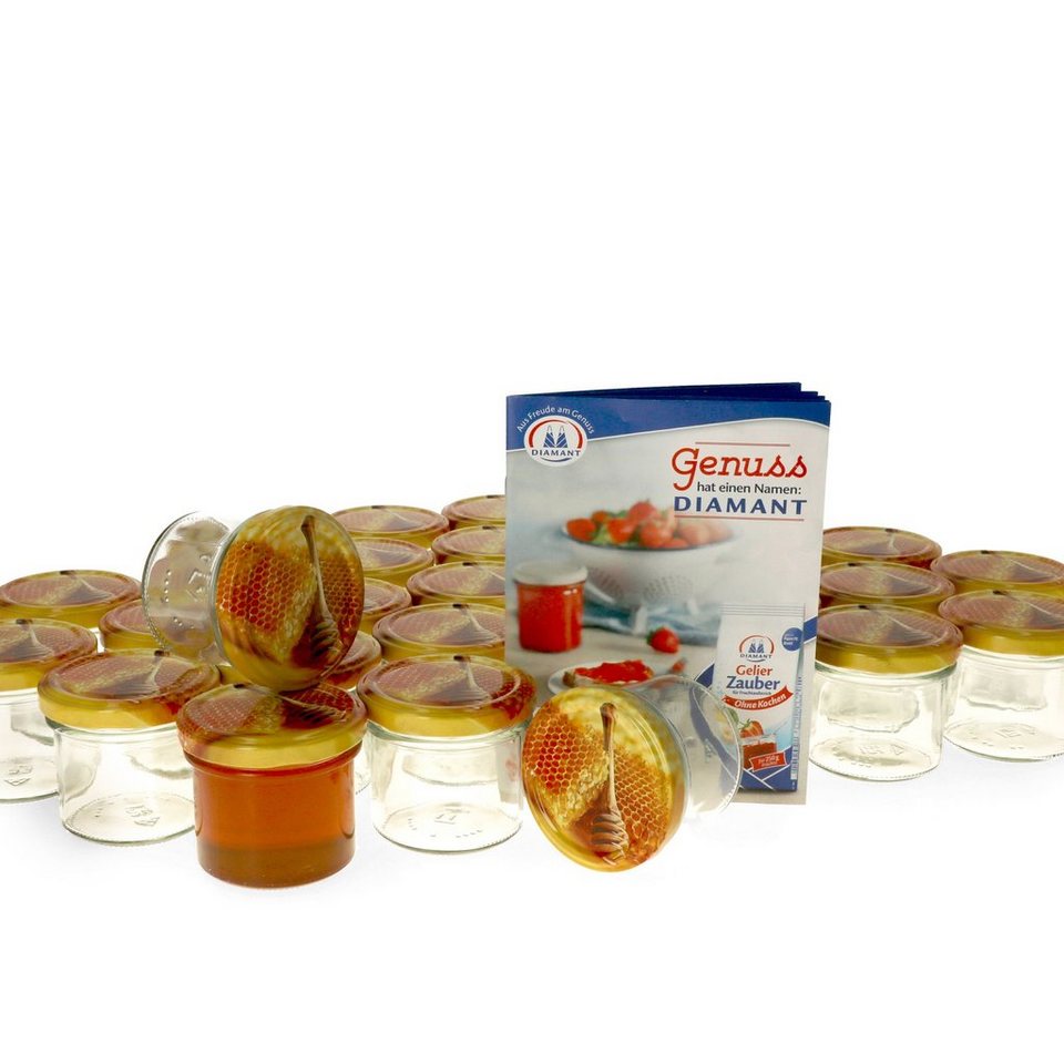 Mambocat Einmachglas 50er Set Sturzglas 125 Ml Carino To 66 Deckel Mit