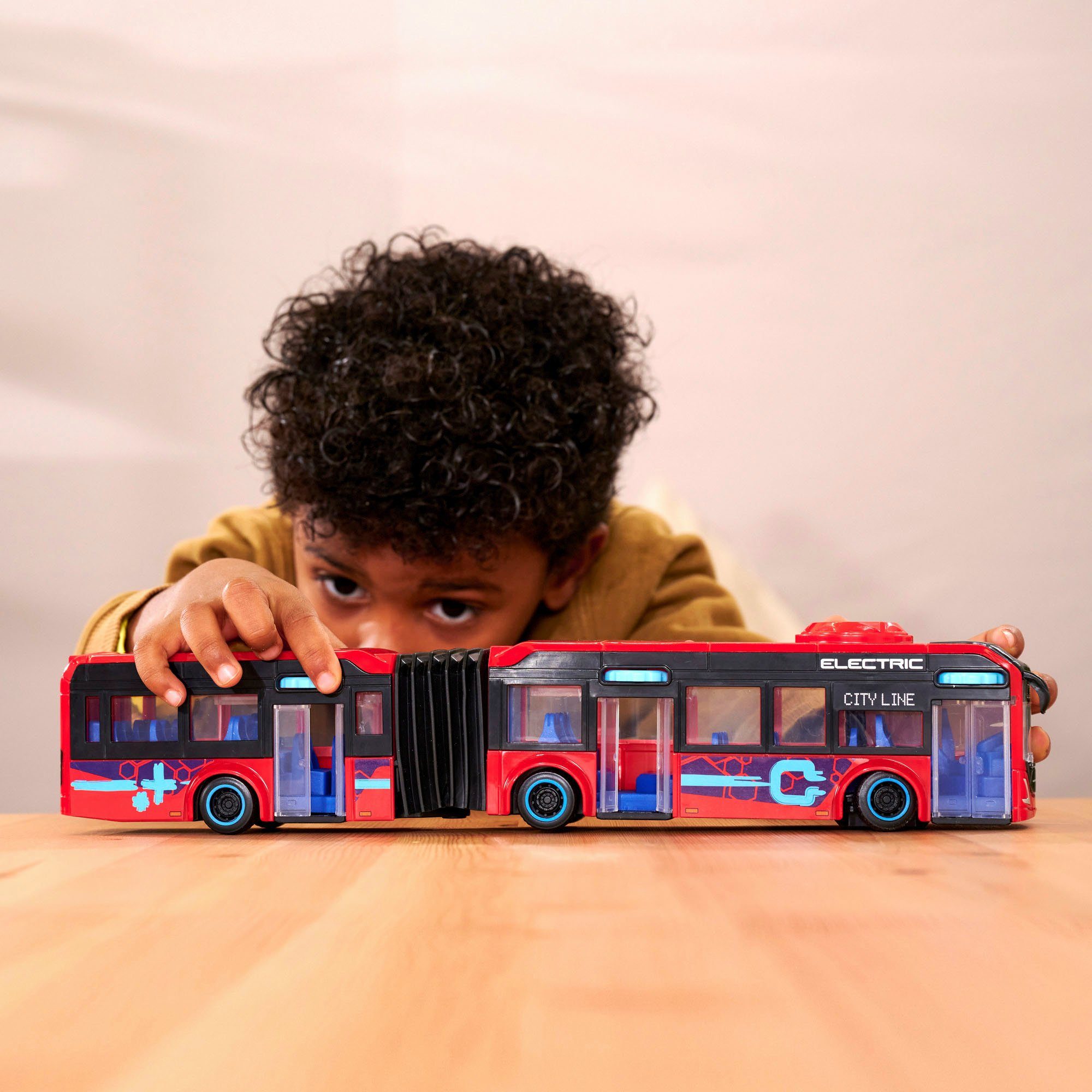 Dickie Toys Spielzeug-Bus Volvo City Bus, Detailgetreuer Spielzeug-Bus ...