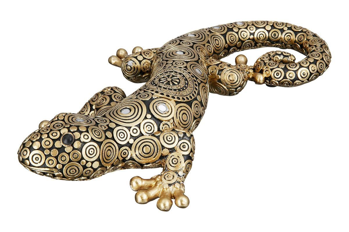 Gilde Dekoobjekt 2er Set Polyresi Gecko Tarentola Handgefertigt Länge 29cm