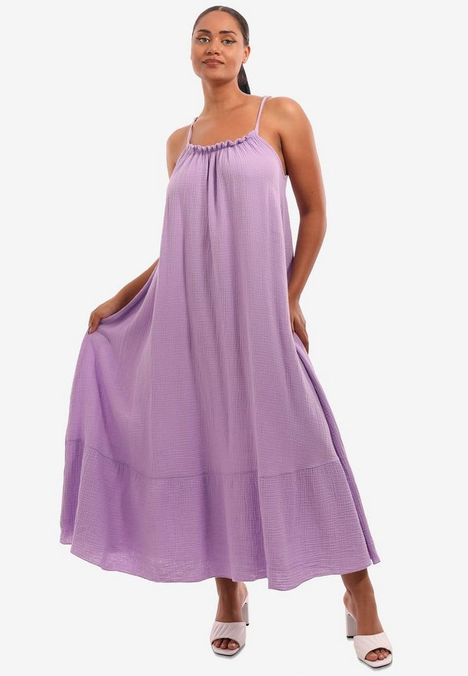 Yc Fashion And Style Maxikleid Schwingendes Maxikleid Aus Baumwolle In