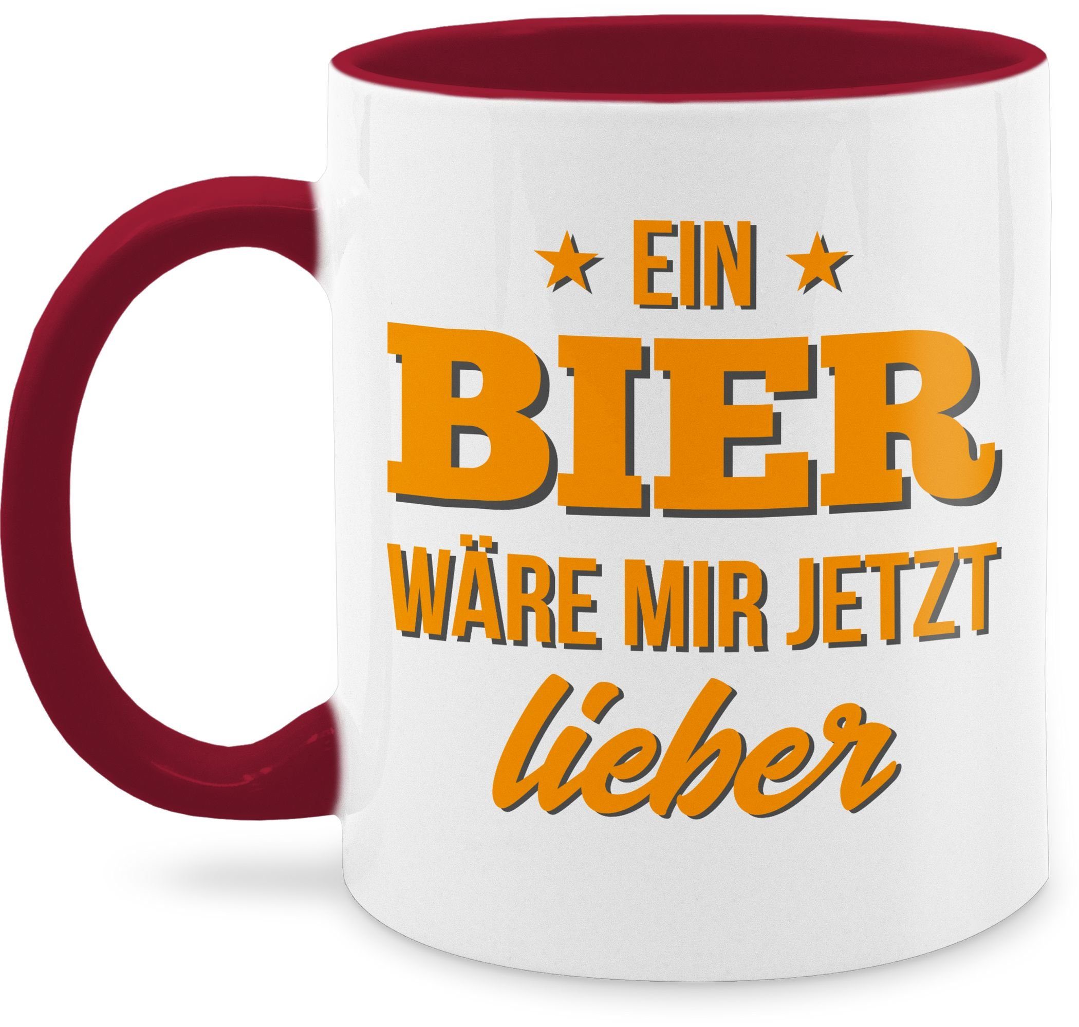 Shirtracer Tasse Ein Bier Wäre Mir Jetzt Lieber Kaffeetasse Mit
