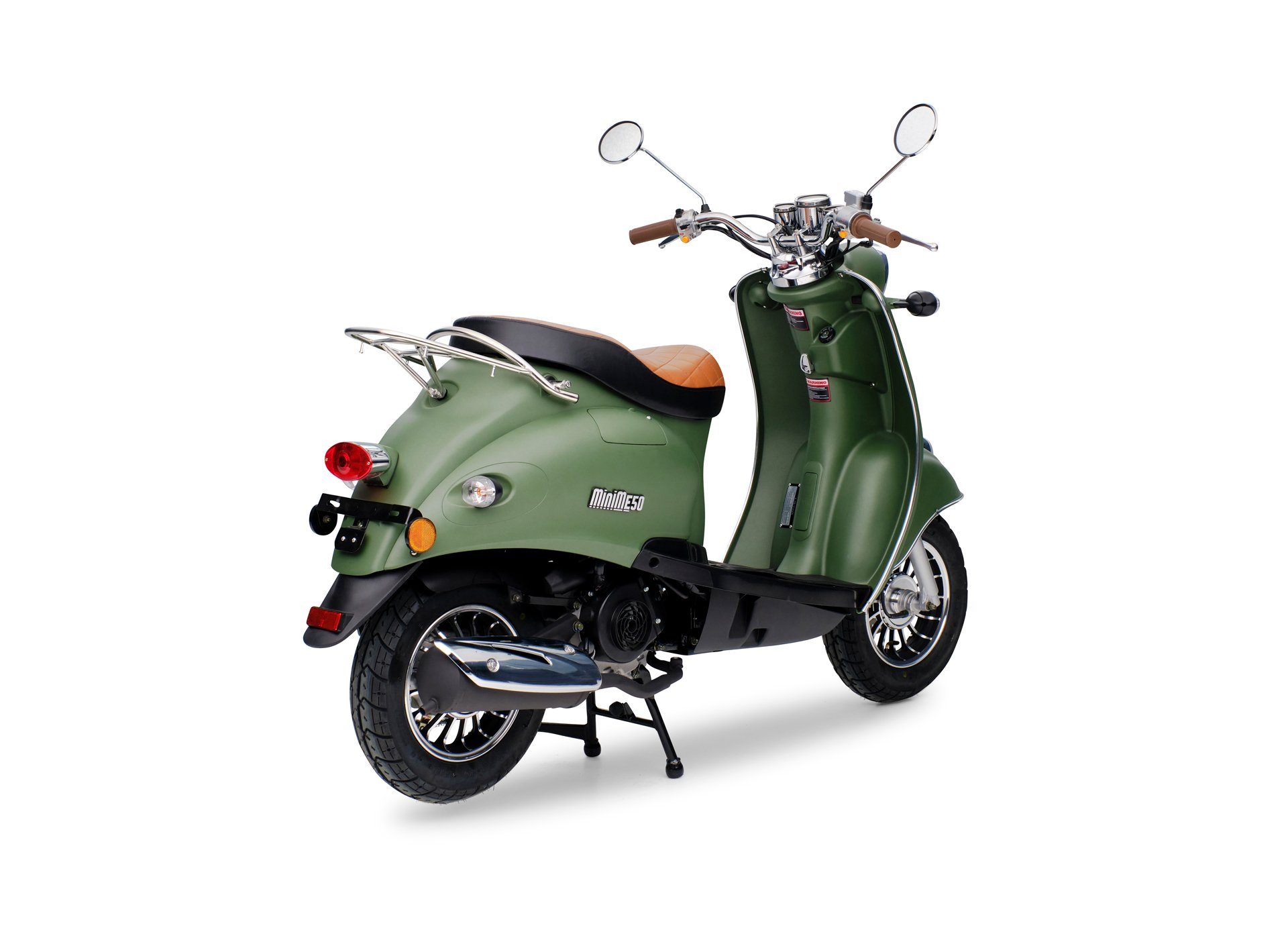 Burnout Motorroller Retroroller MiniMe Grün 50ccm Euro5 EFI Motorroller ...