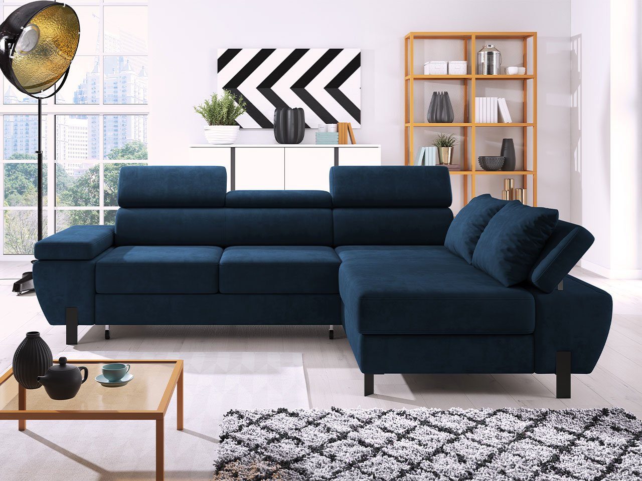 Mirjan24 Ecksofa Molina Mini, mit Schlaffunktion und Bettkasten, L-Form ...