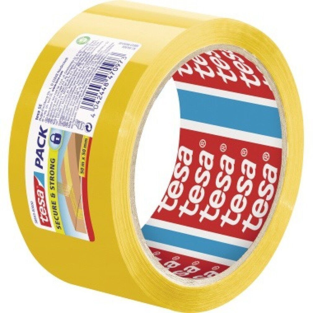 tesa Klebeband Packband Secure & Strong 58643-0000 Polypropylen gelb ...