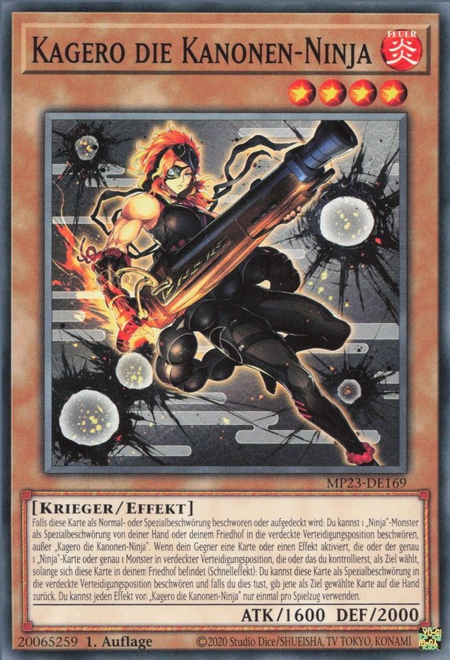 Recollectibles Sammelkarte Yugioh Karte Kagero Die Kanonen Ninja