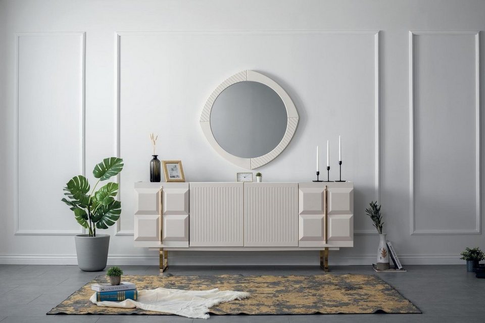 Jvmoebel Wohnzimmer Set Weiße Wohnzimmer Holzmöbel Designer Sideboard
