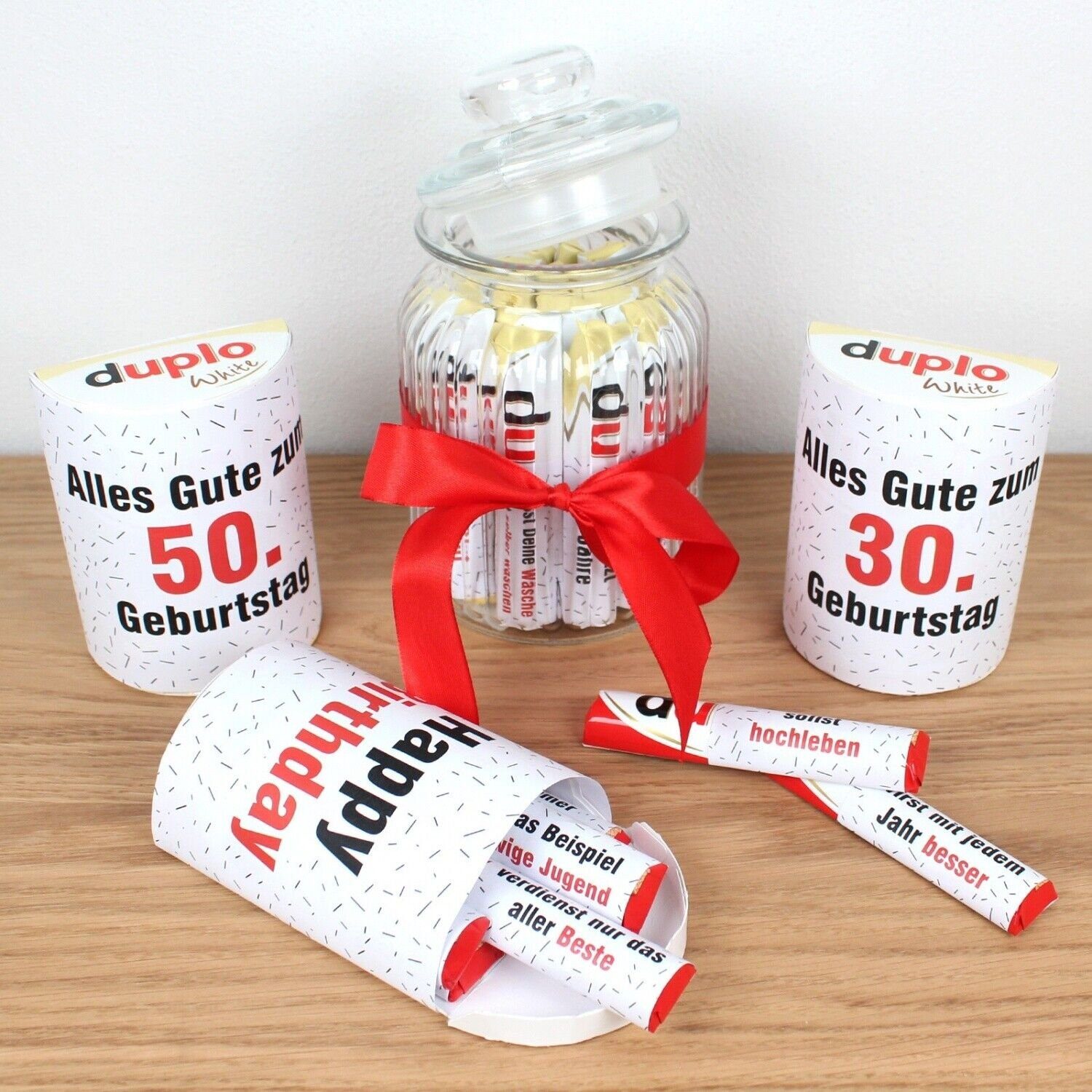 nikima Packpapier AUFKLEBER SET - Duplo 60. Geburtstag Geschenk