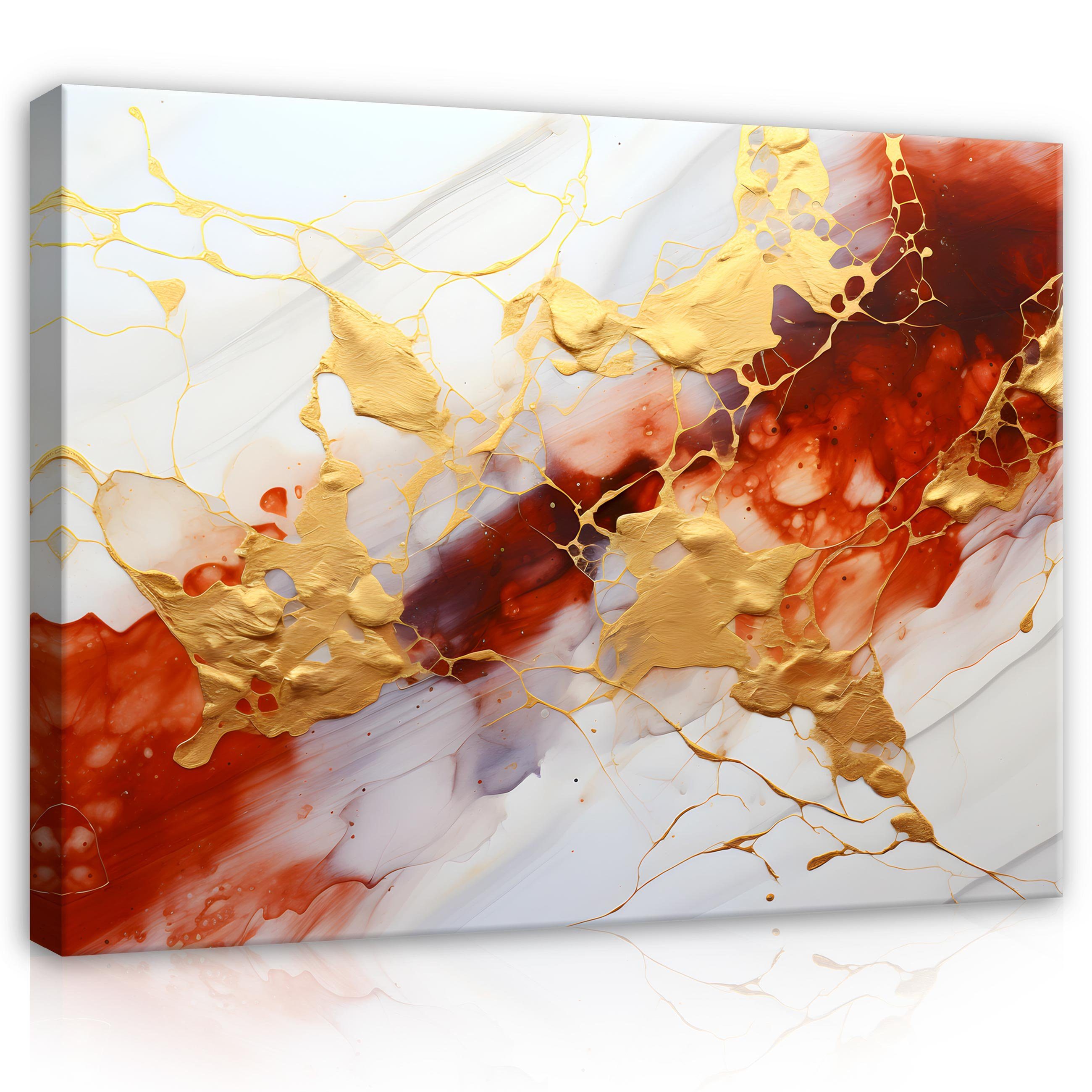 Wallarena Leinwandbild Marmor Struktur Glamour Wandbild Xxl