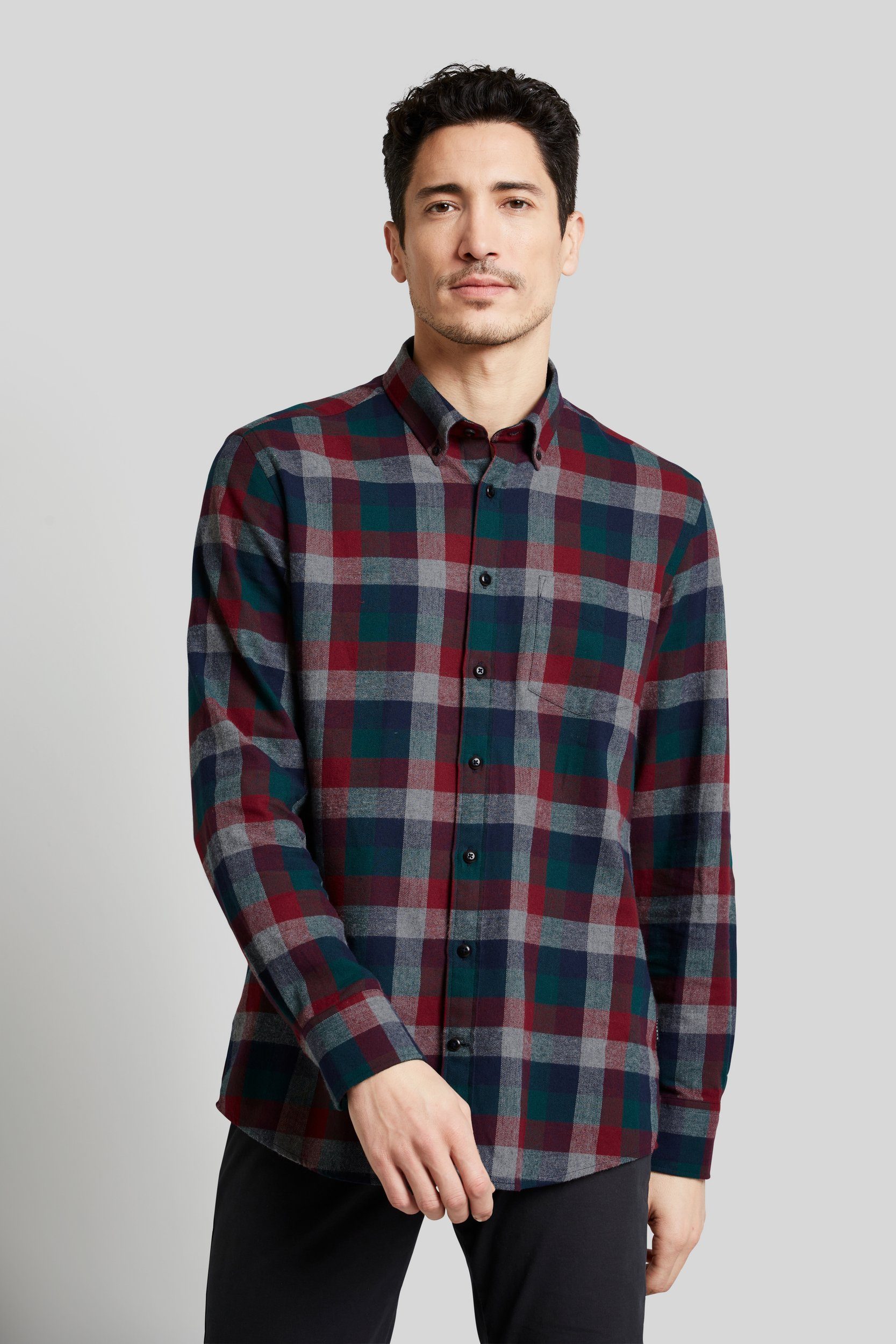 Bugatti Langarmhemd Mit Button Down Kragen Waschbar Bei 30 Grad