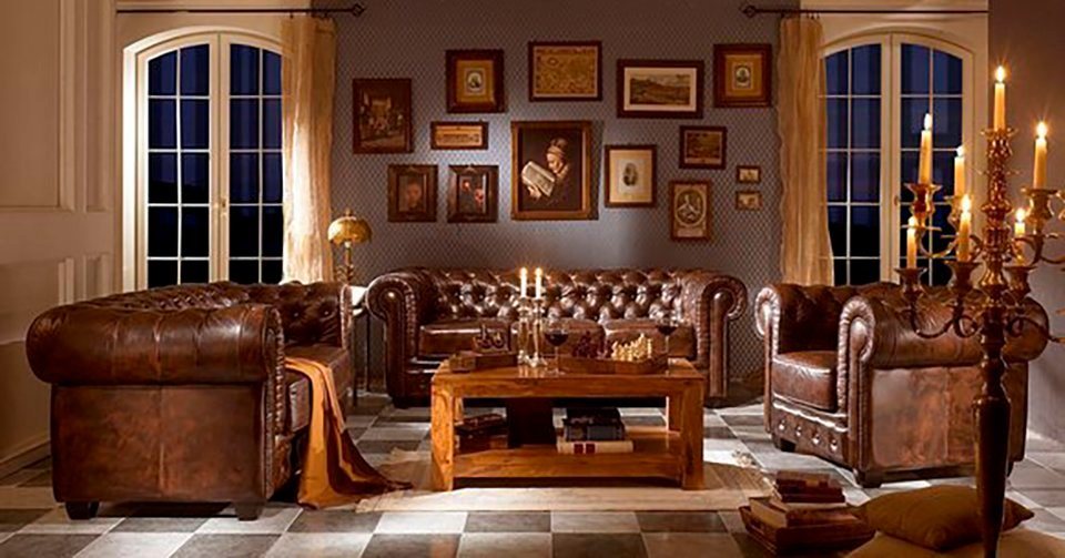Jvmoebel Chesterfield Sofa Chesterfield 321 Sitzer Garnitur Sofa Couch