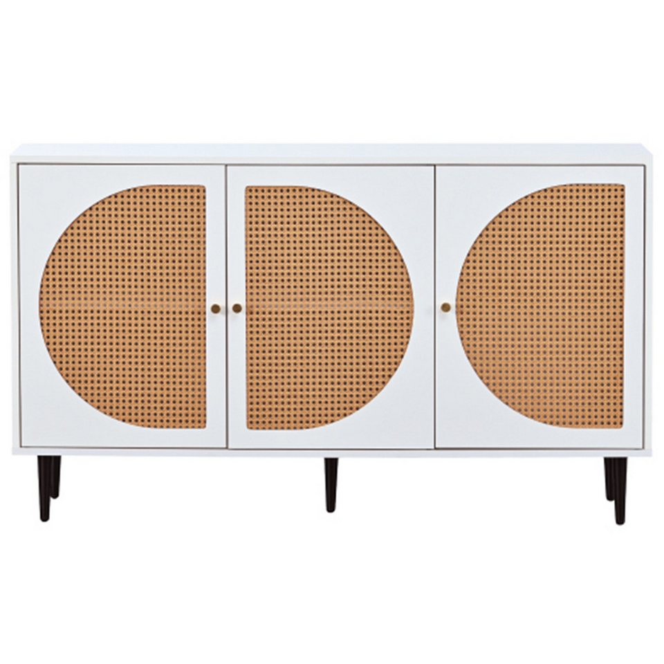 Celya Sideboard Sideboard Mit 3 Rattan Verzierten Türen Kommode