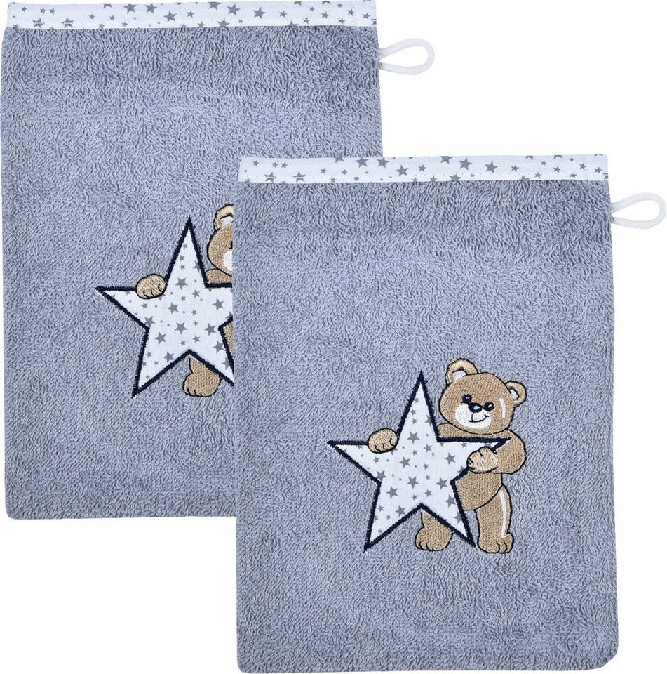 Wörner Waschhandschuh Kinder Waschhandschuh Stern 2er Pack 2 St