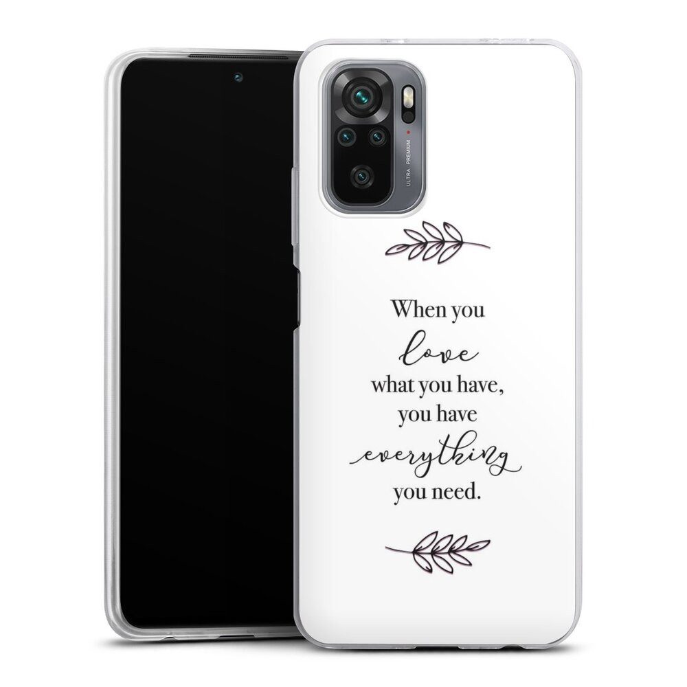 Deindesign Handyhülle Liebe Spruch Statement When You Love What You