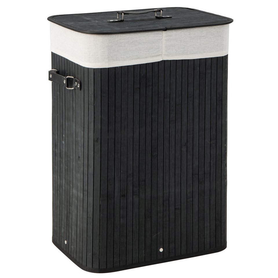 COSTWAY Wäschekorb, mit Deckel, 72L, Bambus, mit ausnehmbarer Innentasche COSTWAY Wäschekorb, mit Deckel, 72L, Bambus, mit ausnehmbarer Innentasche