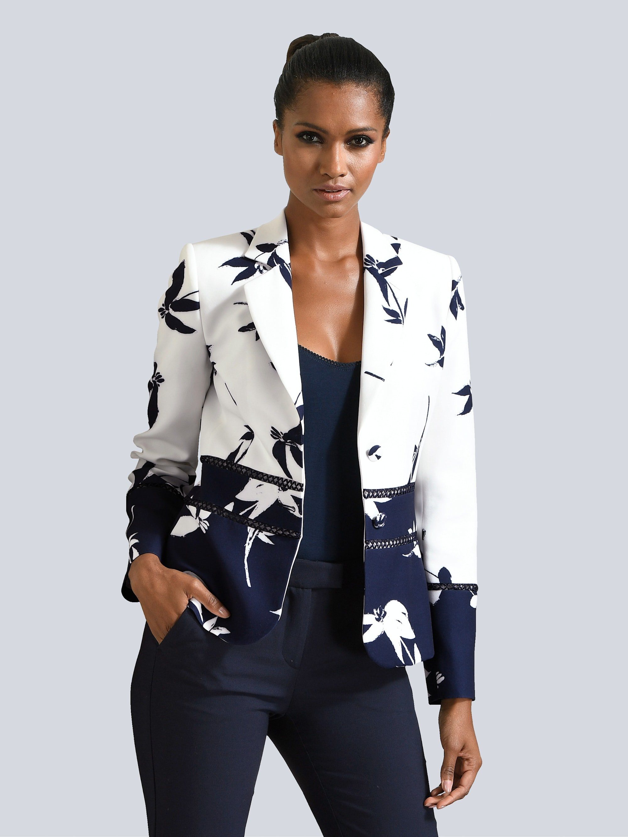 Alba Moda Blazer Mit Eingesetztem Spitzenband Otto
