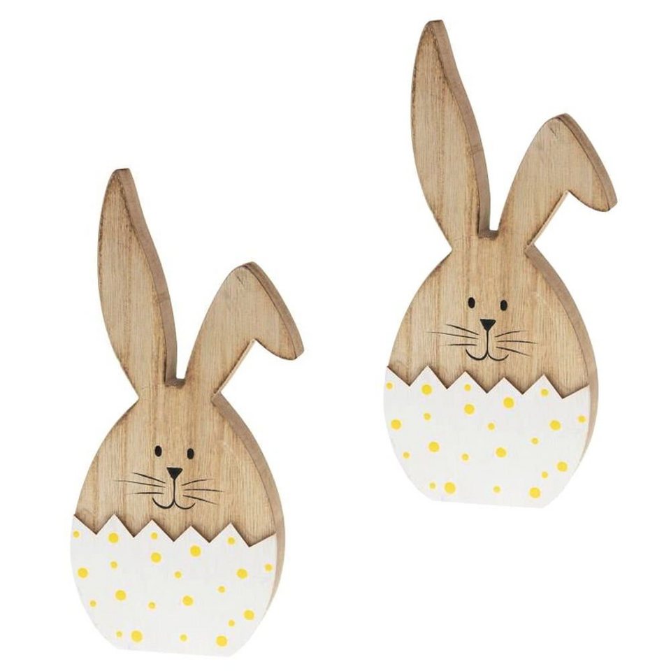 Macosa Home Osterhase 2 St Deko Hasen 2er Set Holz Osterhase Im