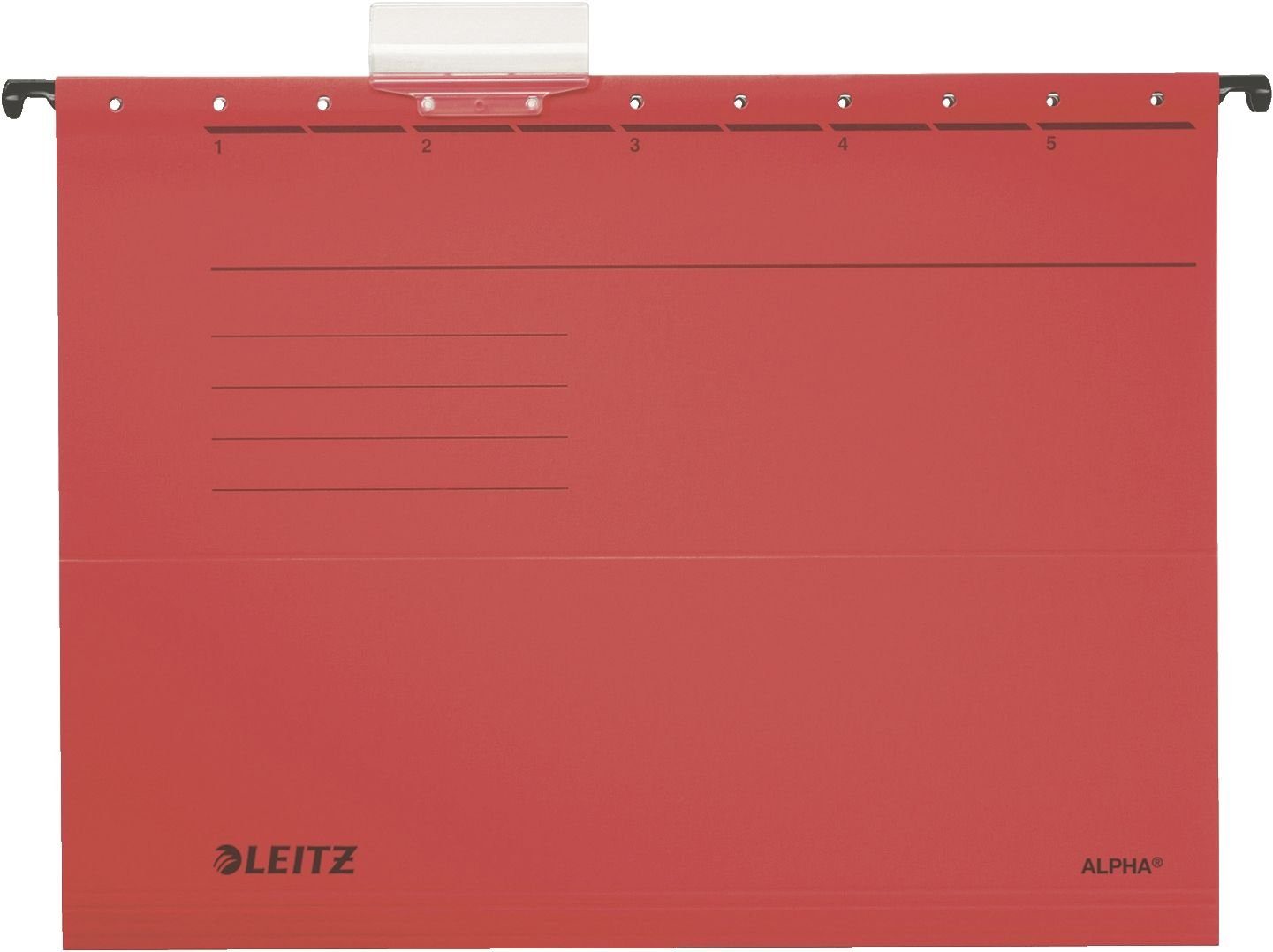 LEITZ LEITZ ALPHA Hängemappe, A4, seitlich offen, rot Wischbezug (100% ...