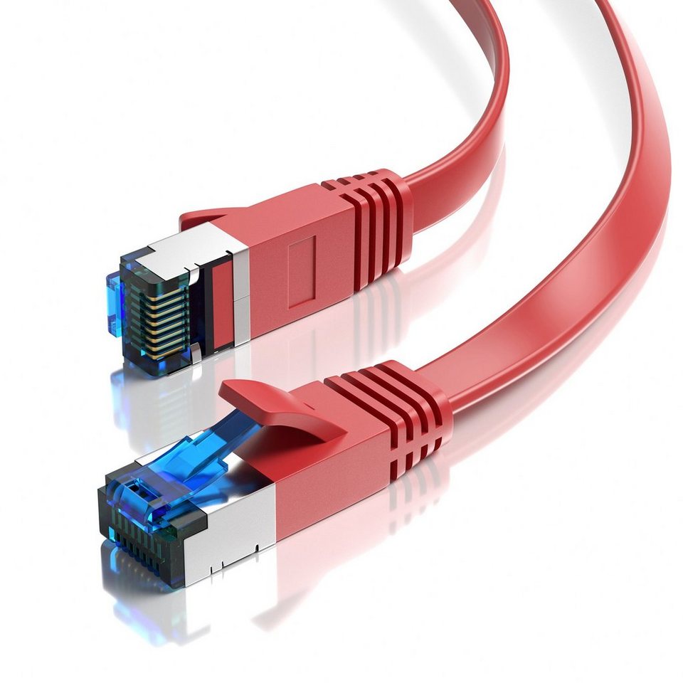 Jamega Cat 7 Flachkabel Rj45 Lan Ethernet Patchkabel Netzwerk Lan