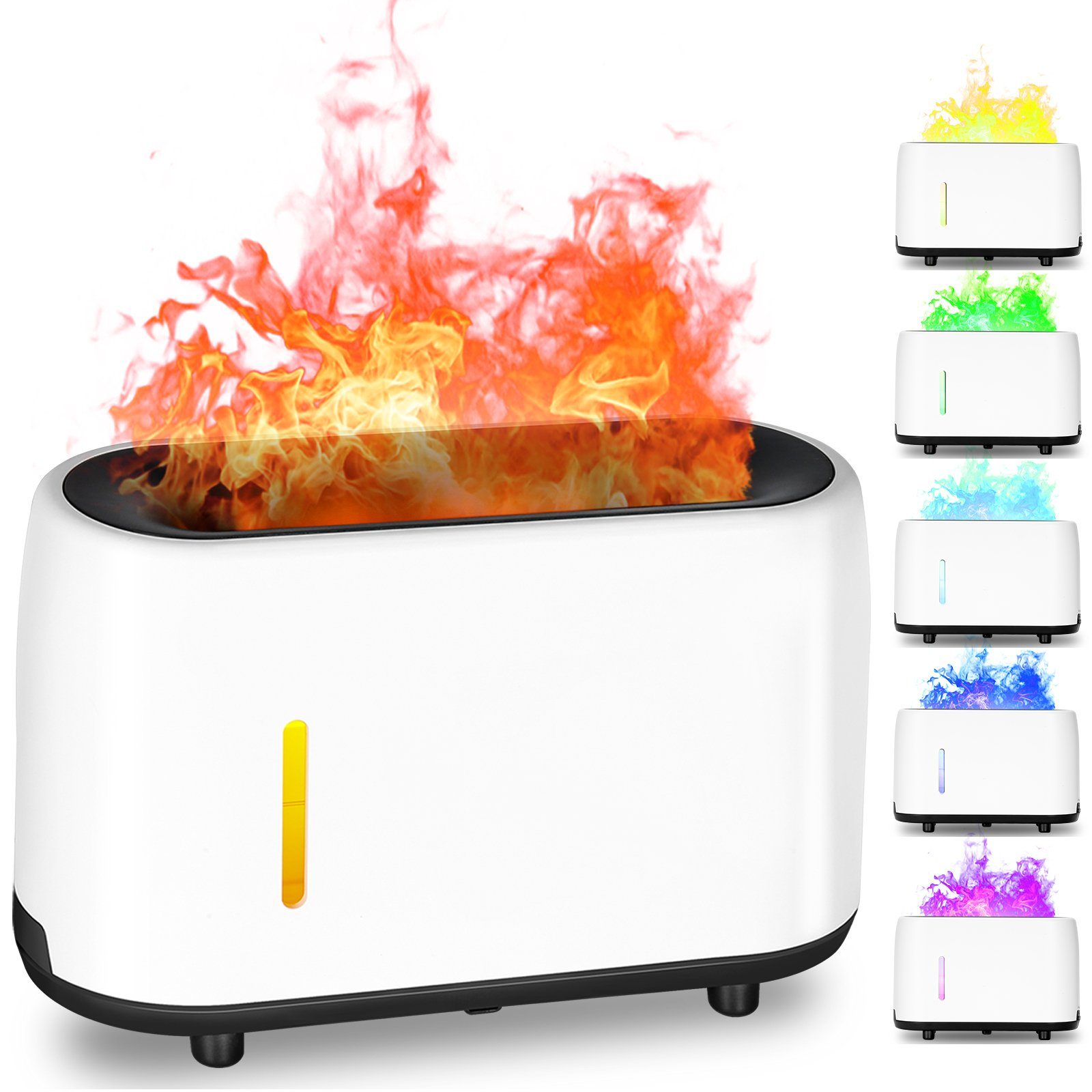 Clanmacy Luftbefeuchter Aroma Diffuser Mit Flammen Effekt