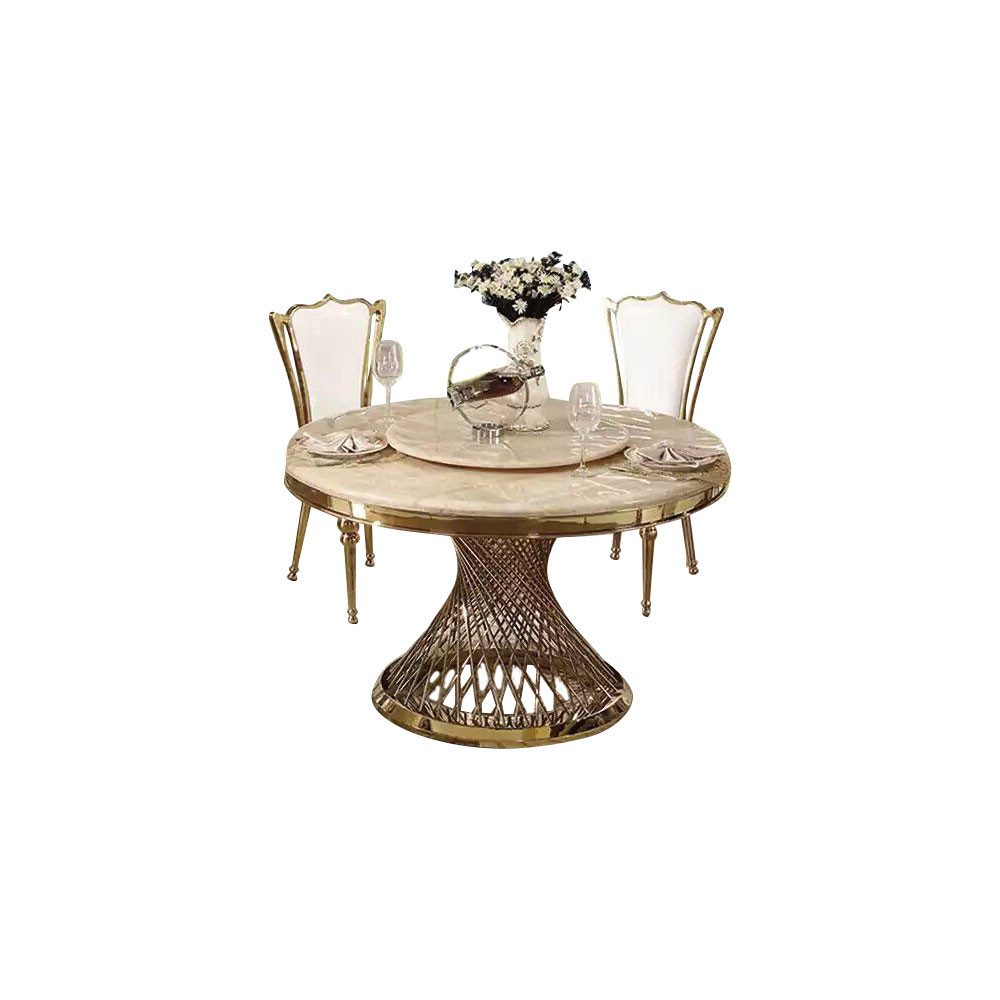 JVmoebel Esstisch Runder Tisch Fuß Chrom Rundtisch Tische Esstische ...