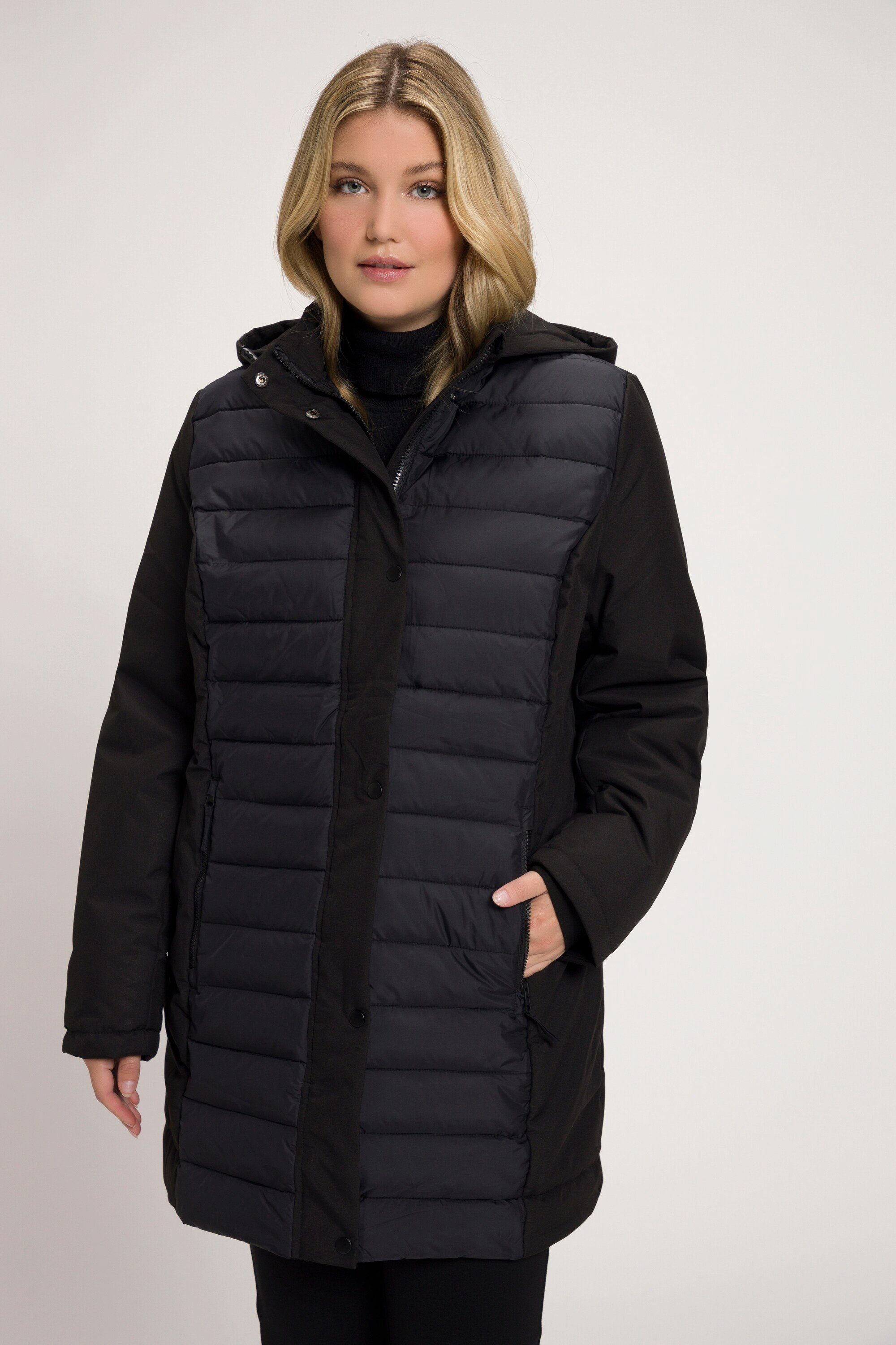 Ulla Popken Steppjacke Hybrid Jacke Wasserabweisend Steppsoftshell