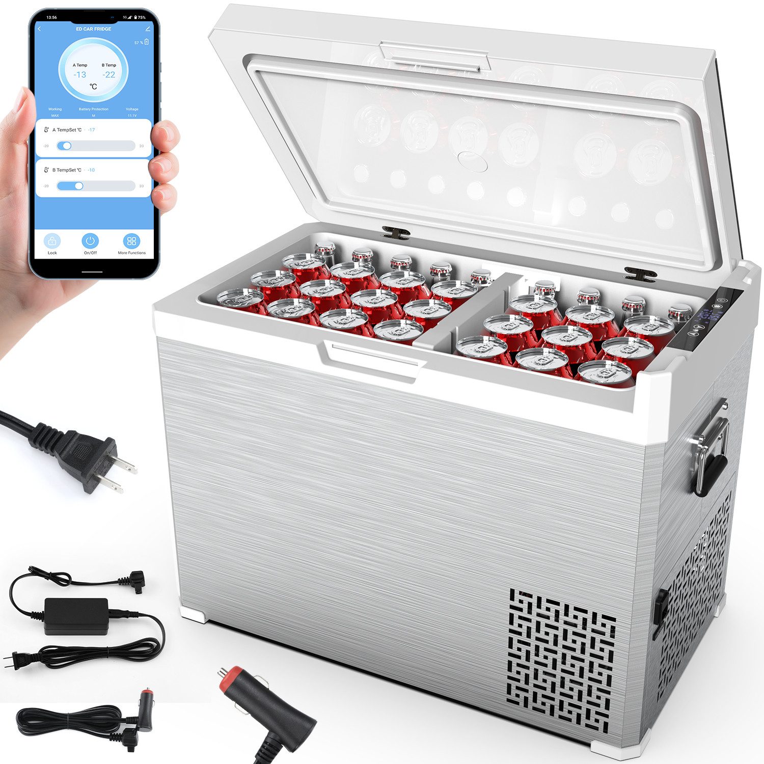 Oyajia Elektrische Kühlbox Kompressor Gefriertruhe Mobiler Kühlschrank